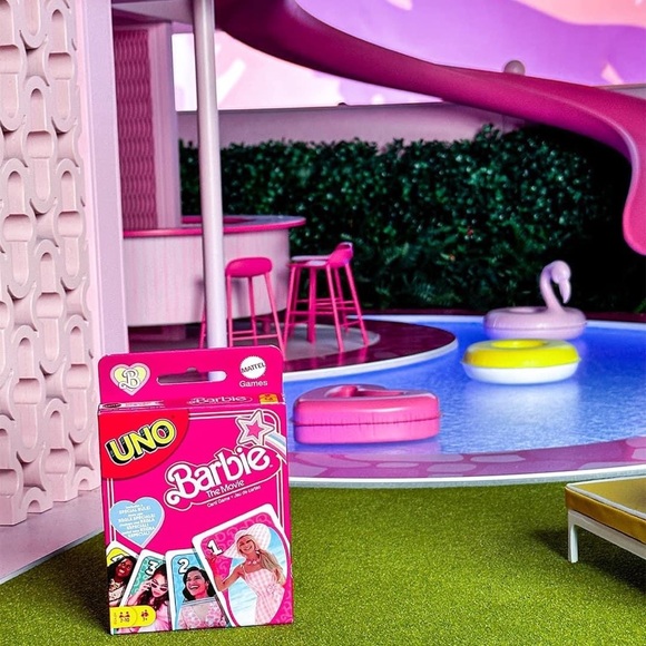 Mattel | Games | Last Drop Barbie Pink Uno Cards Movie Collection Deck ...